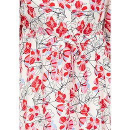 sheego Damen Blumenkleid mit Bindeband, ros&eacute;-gemustert, Gr&ouml;&szlig;e 46