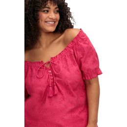 sheego by Joe Browns Damen Tunika mit Lochstickerei, pink, Gr&ouml;&szlig;e 42