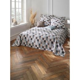 HEINE HOME Witt Tagesdecke, braun-grau, Gr&ouml;&szlig;e 270x250 cm
