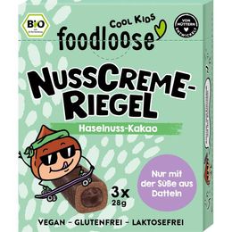 Kindersnack Nusscreme-Riegel Kids Haselnuss-Kakao ab 3 Jahren (3x28 g) foodloose