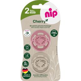 nip Schnuller Cherry rot/braun, Gr.2, ab 6 Monaten