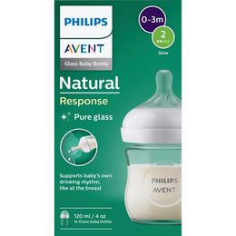 Babyflasch aus Glas Natural Response wei&szlig;, von Geburt an, 120ml Philips Avent