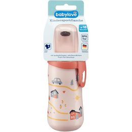 Trinkflasche Kinder rosa Bauernhof, 330 ml babylove
