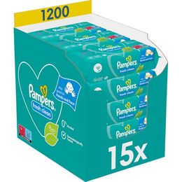 Pampers Feuchtt&uuml;cher Fresh Clean (15x80 St), Vorteilspack