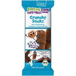 erdb&auml;r Kindersnack Crunchy Sticks mit Cremef&uuml;llung Haselnuss, Kakao & Kokos ab 4 Jahren Freche Freunde