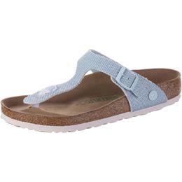 Birkenstock Gizeh TEX Rough Canvas Zehentrenner Damen - Gr&ouml;&szlig;e 37 - t&uuml;rkis