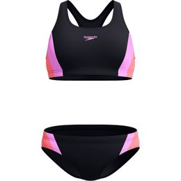 Speedo Colourblock Splice Bikini Set Damen - Gr&ouml;&szlig;e 36 - schwarz