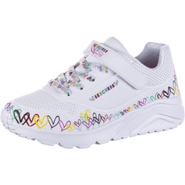 Skechers UNO LITE HEART CRAZE Sneaker M&auml;dchen - Gr&ouml;&szlig;e 35 - wei&szlig;