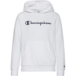 Champion LEGACY Script shop Hoodie Kinder - Gr&ouml;&szlig;e 164 - wei&szlig;