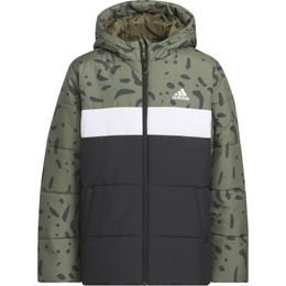 Adidas COLORBLOCK Steppjacke Jungen - Gr&ouml;&szlig;e 116 - oliv