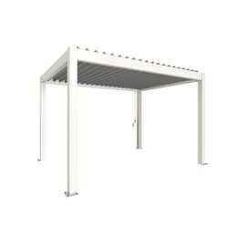 BioHort Pergola wei&szlig;/silberfarben 4 x 3 m