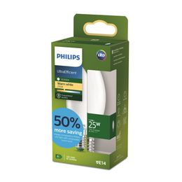 Philips LED-Lampe kerzenform E14 A 25 W 252 lm matt warmwei&szlig;