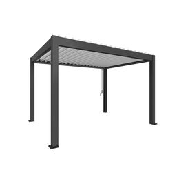 BioHort Pergola dunkelgrau metallic/wei&szlig; 4 x 3 m