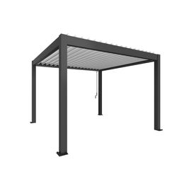 BioHort Pergola dunkelgrau metallic/wei&szlig; 3,5 x 3,5 m