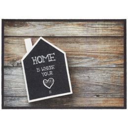 toom Sauberlaufmatte 'Home Heart' mehrfarbig 39 x 58 cm