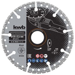 kwb Diamant-Trennscheibe 'Multicut' mit Segmentrand &Oslash; 125 x 1,4 mm