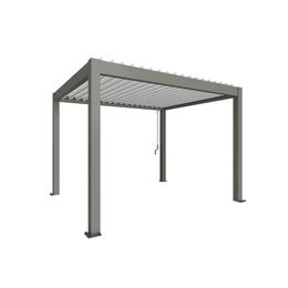 BioHort Pergola quarzgrau metallic/wei&szlig; 3,5 x 3 m