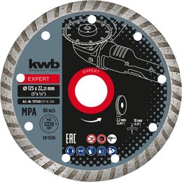 kwb Diamant-Trennscheibe mit Turborand f&uuml;r Trockenschliff &Oslash; 125 x 1,2 mm
