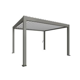 BioHort Pergola quarzgrau metallic/wei&szlig; 4 x 3,5 m