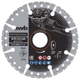kwb Diamant-Trennscheibe 'Multicut' mit Segmentrand &Oslash; 115 x 1,4 mm