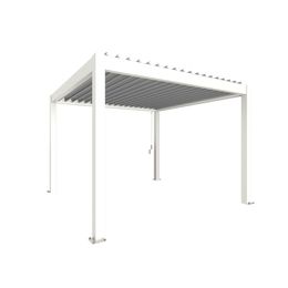 BioHort Pergola wei&szlig;/silberfarben 3,5 x 3,5 m