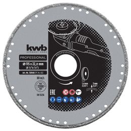 kwb Diamant-Trennscheibe mit Ganzrand f&uuml;r Metall &Oslash; 115 x 1,2 mm