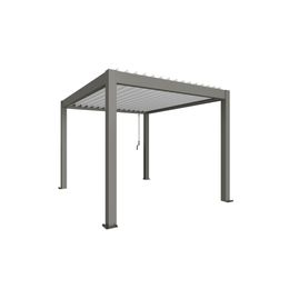 BioHort Pergola quarzgrau metallic/wei&szlig; 3 x 3,5 m