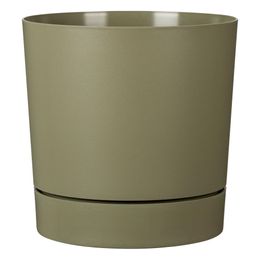 Scheurich Pflanzgef&auml;&szlig; '235 Plano+' Kunststoff Moss green &Oslash; 38,7 x 38 cm
