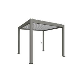 BioHort Pergola quarzgrau metallic/wei&szlig; 3 x 3 m