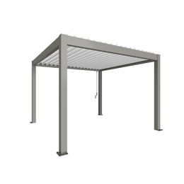 BioHort Pergola quarzgrau metallic/wei&szlig; 3,5 x 3,5 m