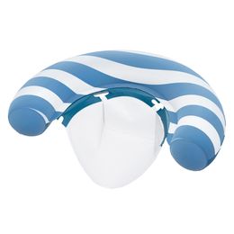 Bestway Poolsitz mit Textiloberfl&auml;che wei&szlig;/blau 96 x 67,5 x 19 cm