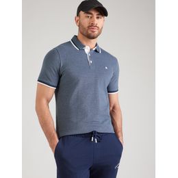 Jack & Jones Jack & Jones Poloshirt 'JJEPaulos' Herren Gr&ouml;&szlig;e L marine / blaumeliert / wei&szlig;
