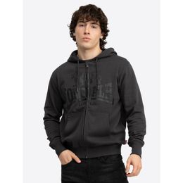 Lonsdale Herren Kapuzensweatjacke mit Rei&szlig;verschluss schmale Passform KRAFTY