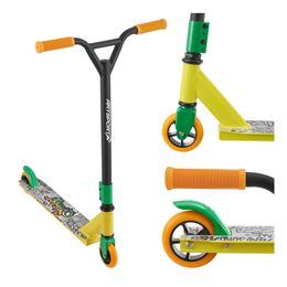 ArtSport Stunt Scooter Street Life - Trick Roller f&uuml;r Kinder & Jugendliche - Tretroller Schwarz Gelb