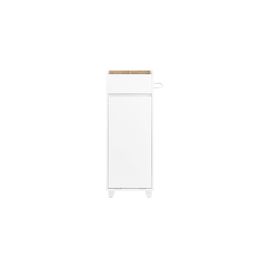 sobuy W&auml;scheschrank mit 1 T&uuml;r Wei&szlig; 38x30x90cm Funktional