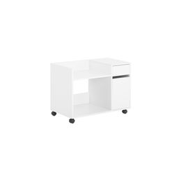 sobuy Schubladenschrank f&uuml;rs B&uuml;ro mit 1 Schublade Wei&szlig; 72x40x54cm Funktional