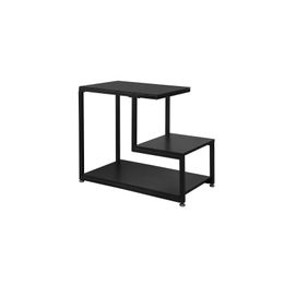 sobuy Couchtisch mit 2 F&auml;chern Schwarz 65x35x56cm Industriell