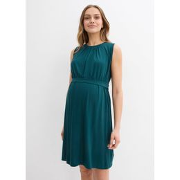 bonprix 2-in-1 Umstands- und Stillkleid aus Viskose, petrol, Gr.52/54 (XXL), &Auml;rmelloses Jerseykleid f&uuml;r die Schwangerschaft und danach