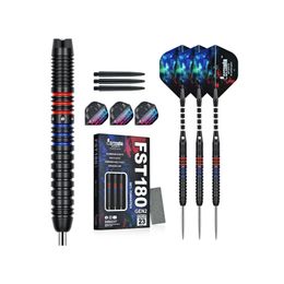 Formula FST180 Gen2 Black+Blue & Red Rings Tungsten Dart Steeltip