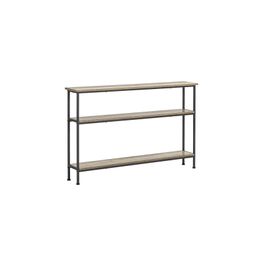 sobuy Konsolentisch f&uuml;r den Flur mit 3 F&auml;chern Schwarz 122x20x77cm Industriell