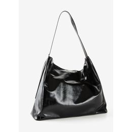 bonprix Shopper, schwarz, Veloursleder