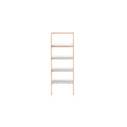 sobuy B&uuml;cherregal mit 4 F&auml;chern Hellgrau 65x38,2x169,3cm Nordisch