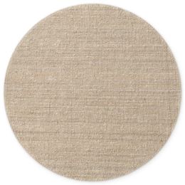 NYVI Teppich Boucl&eacute; - Pflegeleicht, F&uuml;r Fu&szlig;bodenheizung, Strapazierf&auml;hig Gr&ouml;&szlig;e:&Oslash; 160 cm;Farbe:Natur Elfenbein Wei&szlig;