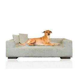Rohrschneider Hundesofa gepolstert Cord breit beige