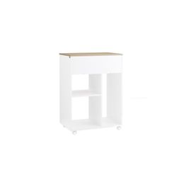 sobuy Schubladenschrank f&uuml;rs B&uuml;ro mit 1 Schublade Holzfarbe 63x42x88cm Modern