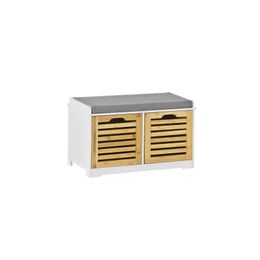 sobuy Schuhbank mit 2 Schubladen Holzfarbe 70,99x34,01x43cm Klassisch