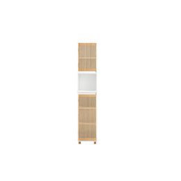 sobuy Badezimmerschrank mit 1 T&uuml;r Wei&szlig; 33x32,5x165cm Rustikal
