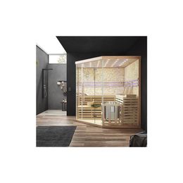 Home Deluxe Traditionelle Sauna SKYLINE BIG - XL mit Kunststeinwand
