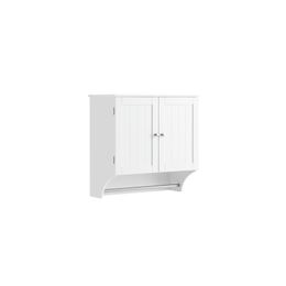 sobuy H&auml;ngeschrank mit 2 T&uuml;ren Wei&szlig; 60x30x60cm Funktional