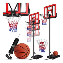 Kesser&reg; Basketballkorb Premium mit St&auml;nder Rollen Inkl. Basketball + Pumpe verstellbare Korbh&ouml;he 230 bis 305 cm h&ouml;henverstellbar Korbanlage Outdoor komplett Basketballanlage f&uuml;r Erwachsene Kinder